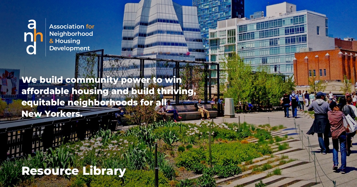 Library | Association for Neighborhood and Housing Development